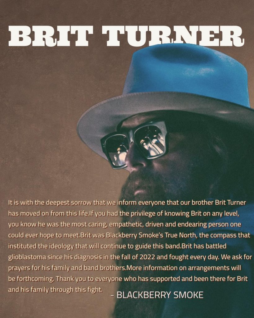 Fallece Brit Turner, batería de Blackberry Smoke, a los 57 años | Metal ...