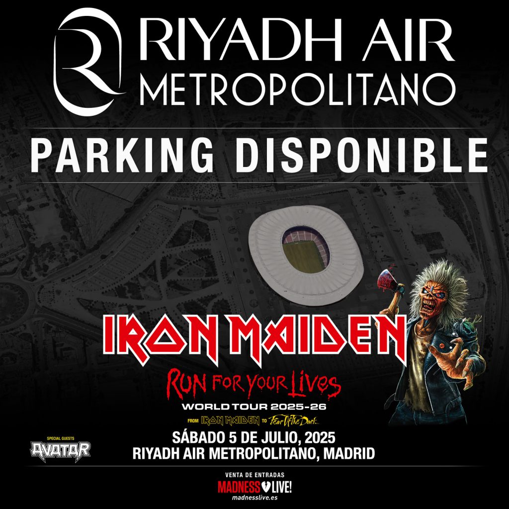 Iron Maiden, reserva de plazas de aparcamiento para el concierto de Madrid (Muy limitadas ...